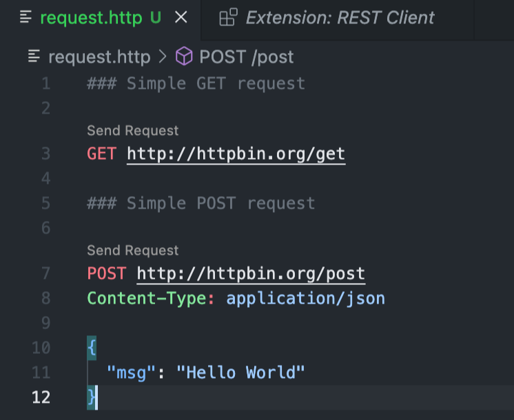 VSCode REST Client